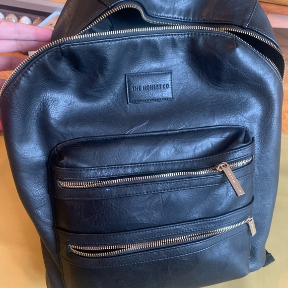 The Honest Company | Bags | Honest Co Black Vegan Leather Diaper ...